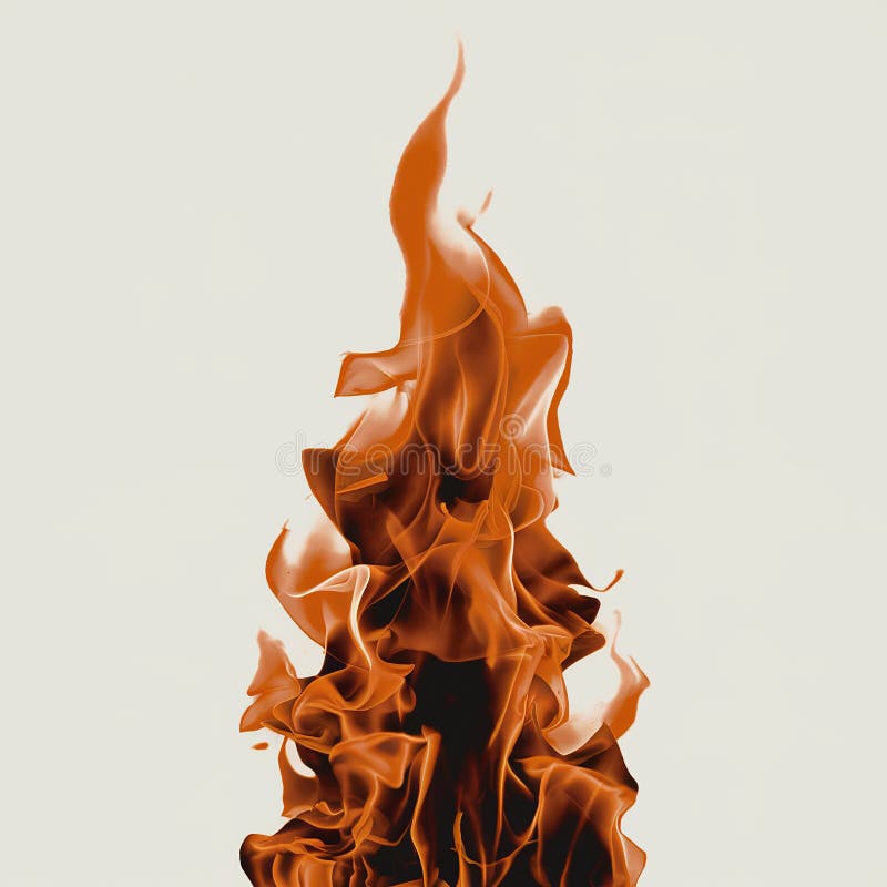 Picture of a Vibrant and Dynamic Flame Rising Vertically with Heavy ...