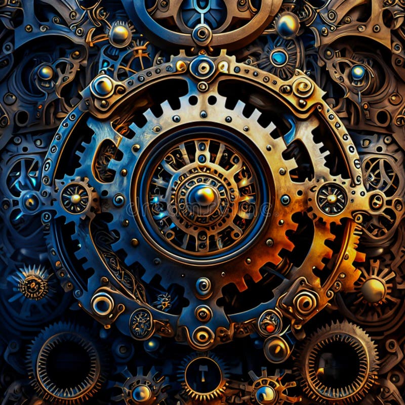 Vintage Cogs Gears Banner Background Wallpaper Stock Illustration ...