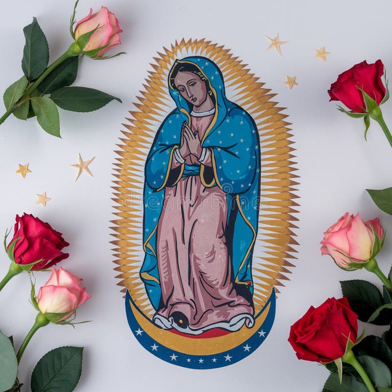 A Picture Virgin De Guadalupe Stock Illustration - Illustration of ...