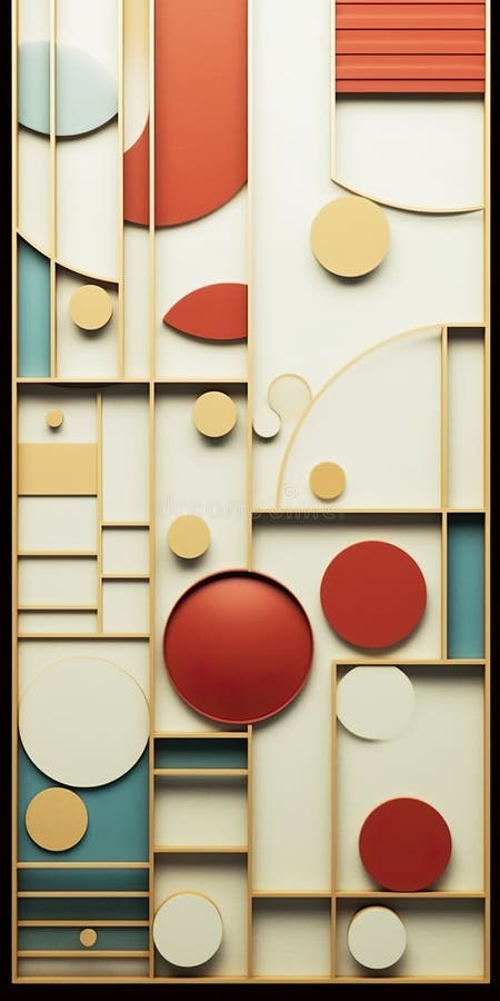 A Picture of a Wall with Many Different Shapes. Generative AI Image ...