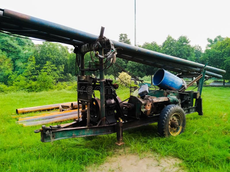 A Picture of Water Pipe Drilling Machine , Stock Photo - Image of pipe ...