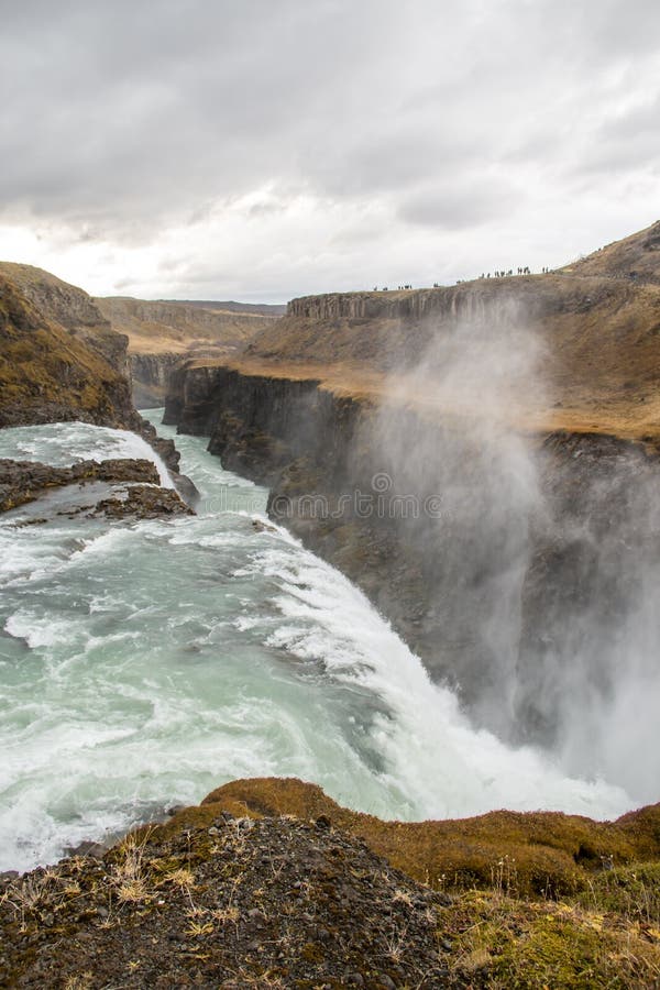 Waterfall by the Side of a Mountain Stock Image - Image of river, view ...