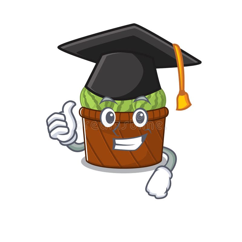 A Picture of Watermelon Fruit Basket with Black Hat for Graduation ...