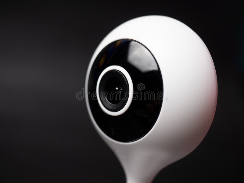 Picture of a White Table Top IP CCTV Camera with Modern Design on a ...