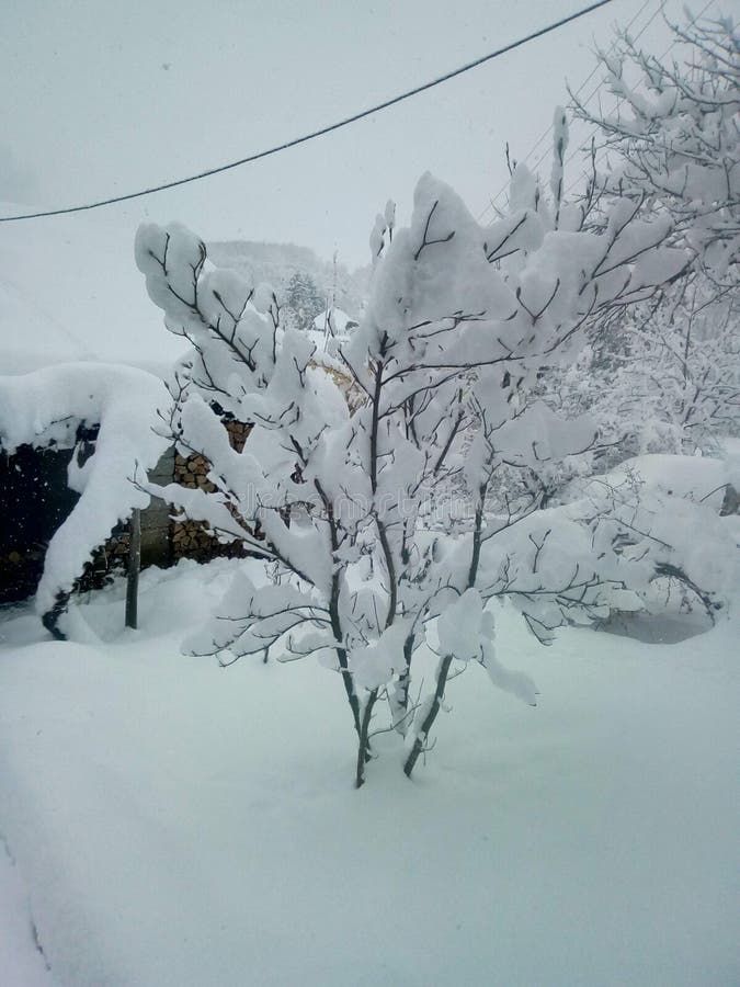 Winter in village in march stock image. Image of piste - 178450393