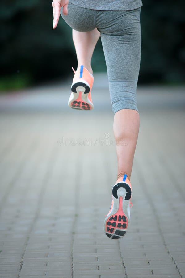 A Picture of a Woman`s Legs Running Outdoors Stock Photo - Image of ...
