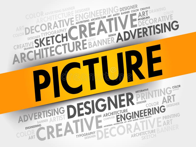 PICTURE word cloud stock illustration. Illustration of poster - 200716838
