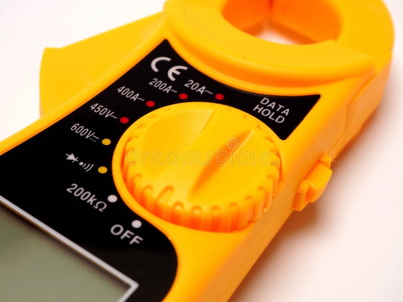 Picture of Yellow Digital Clamp Meter that Using for Measuring ...