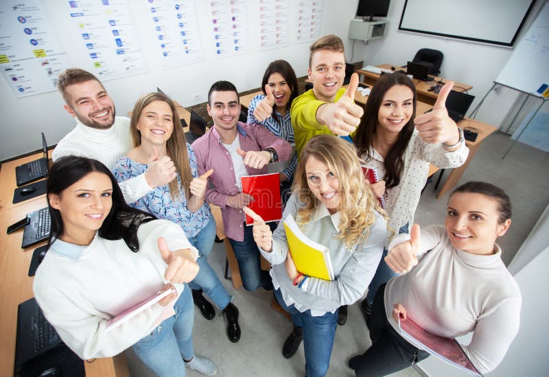 Picture of Young People in the Classroom Stock Image - Image of ...