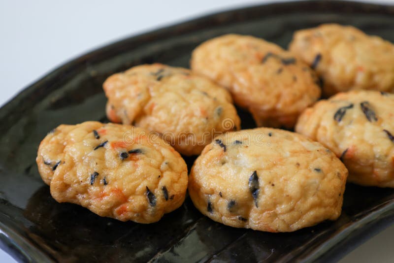 Deep-fried Balls of Fish Paste Called Satsuma-age in Japan Stock Photo ...