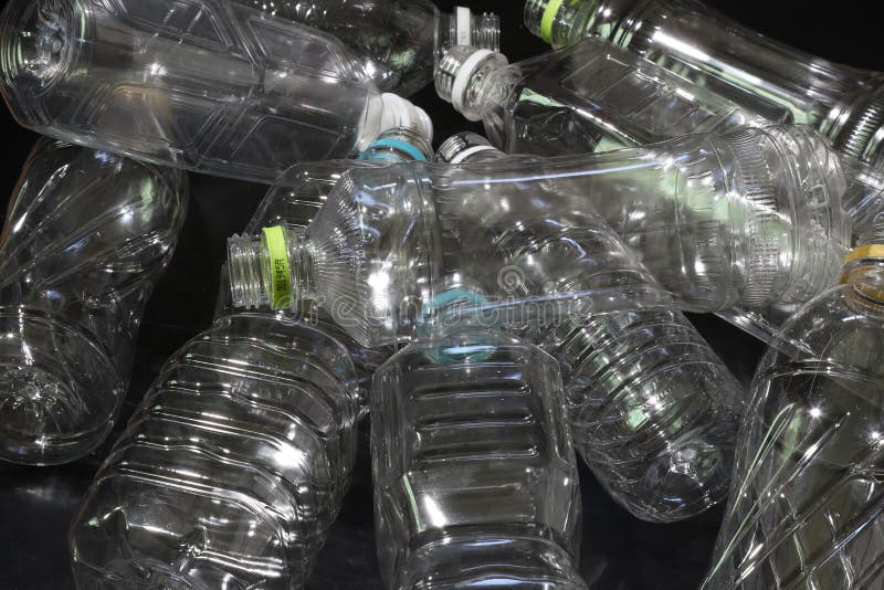 Empty plastic bottles stock image. Image of pollution - 150265097
