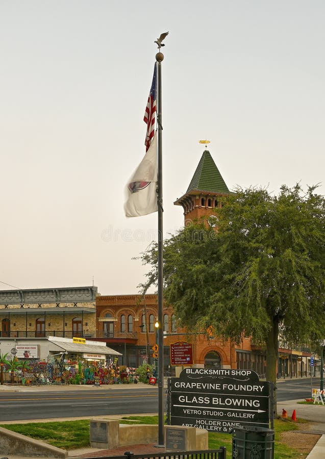Flagpole at the Grapevine Veteran`s Memorial in Grapevine, Texas Eagle ...
