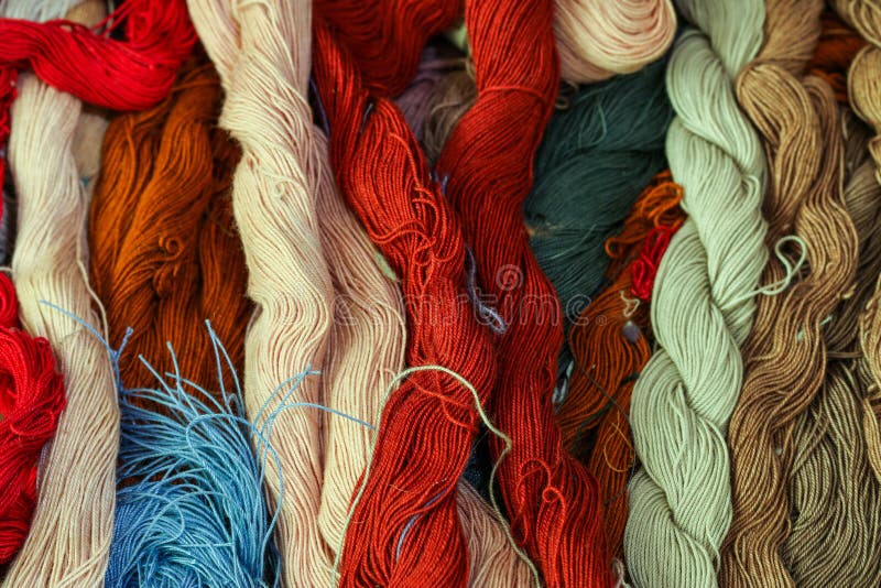 Hand Sewing Threads Fills in a Whole Screen Stock Image - Image of ...