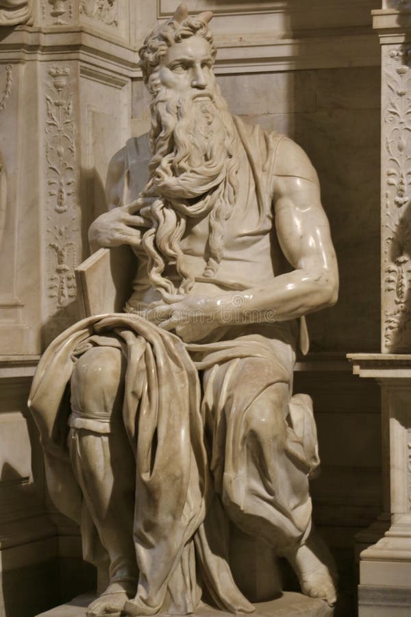 Pictured Here is Michelangelo S Moses in Rome. Stock Image - Image of ...