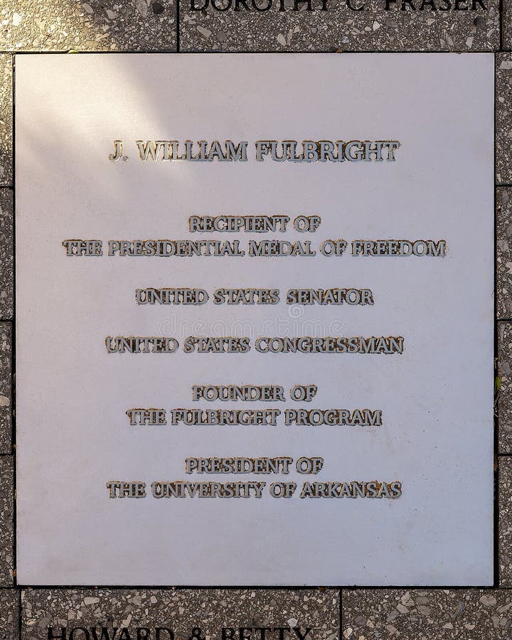 Information Plaque for the James William Fulbright Statue in the ...