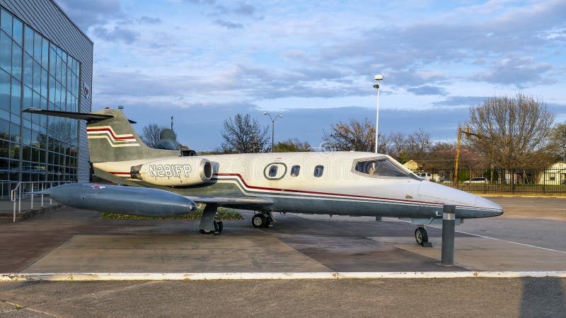 Learjet 24D on Public Display Outside the Frontiers of Flight Museum in ...