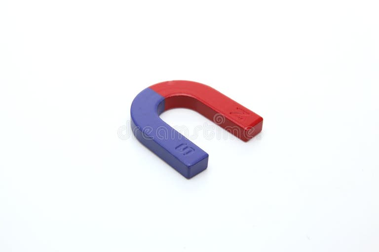 Magnet in a White Background Stock Photo - Image of magnetic, physics ...
