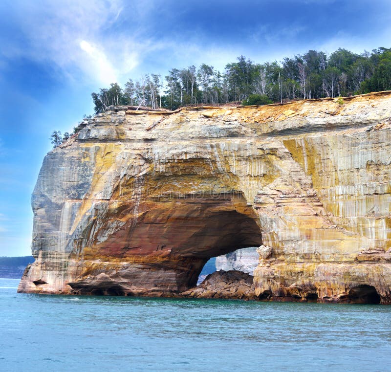 Pictured Rock National Lake Shore Michigan State Stock Photo - Image of ...