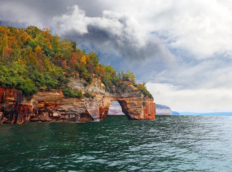Lake Superior Pictured Rocks Arch Stock Photos - Free & Royalty-Free ...