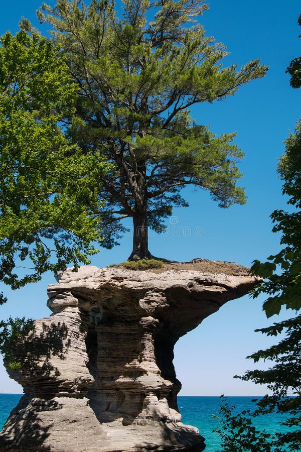 Pictured Rocks National Lakeshore Stock Photo - Image of summer ...