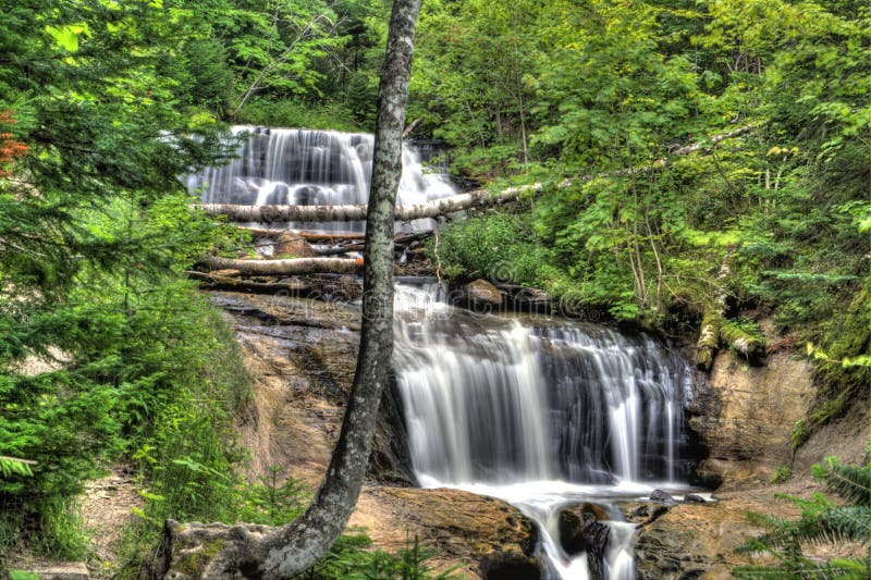 Sable Falls, Pictured Rocks National Lakeshore, Michigan Stock Photo ...