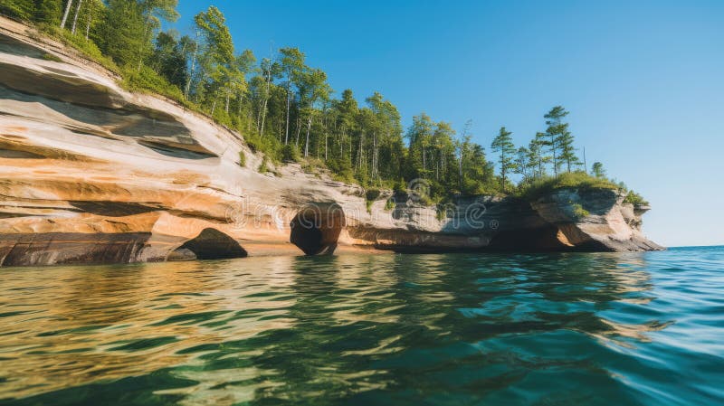 Pictured Rocks National Lakeshore Michigan - Made with Generative AI ...
