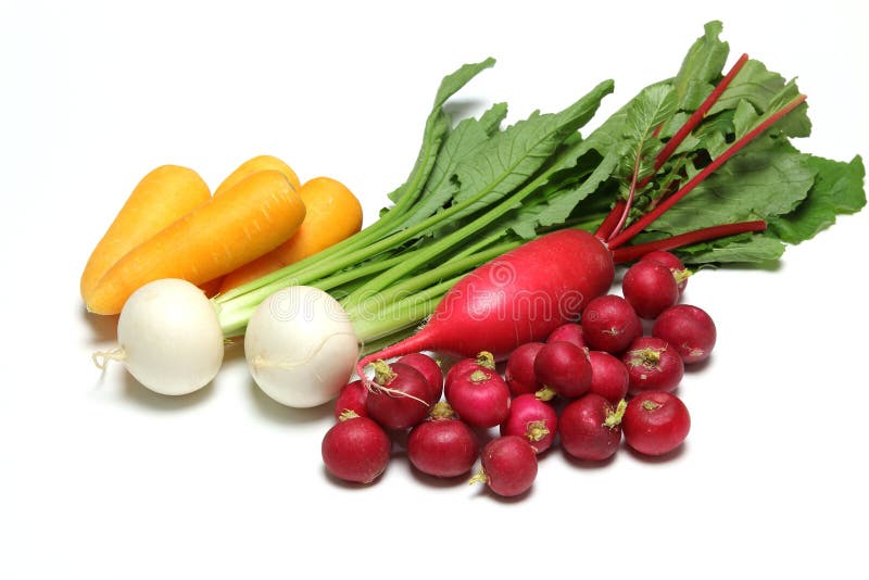 Root Vegetables In A White Background Stock Image - Image of fresh ...