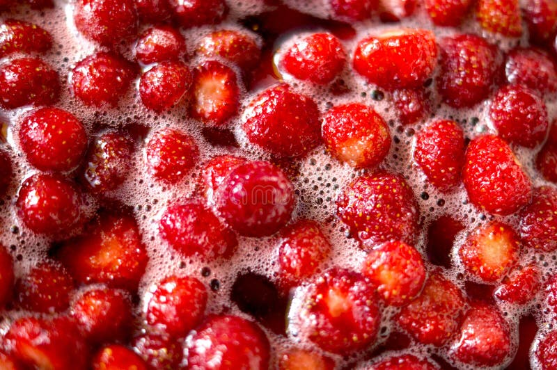 Strawberries in syrup stock photo. Image of preservation - 121217452
