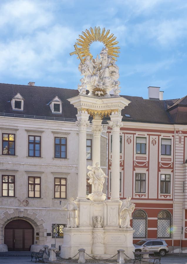 Trinity Column by Josef Matthias Gotz in Krems, Austria Editorial Image ...
