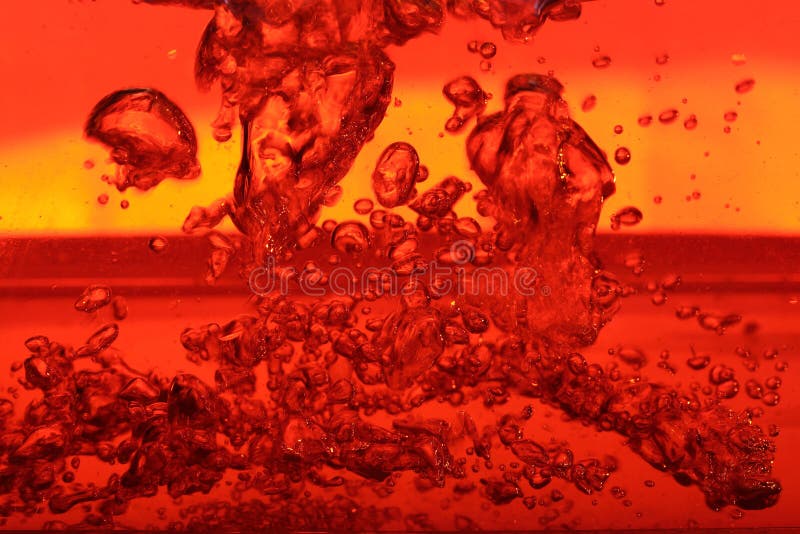 Water Bubbles in a Red Background Stock Image - Image of abstract ...