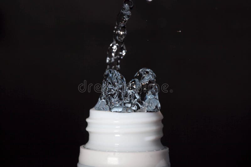 Water Splash in the Plastic Bottle Stock Image - Image of drop, bubble ...