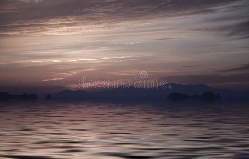 Pictures Dark Violet Sunset at Sea. Background Stock Photo - Image of ...