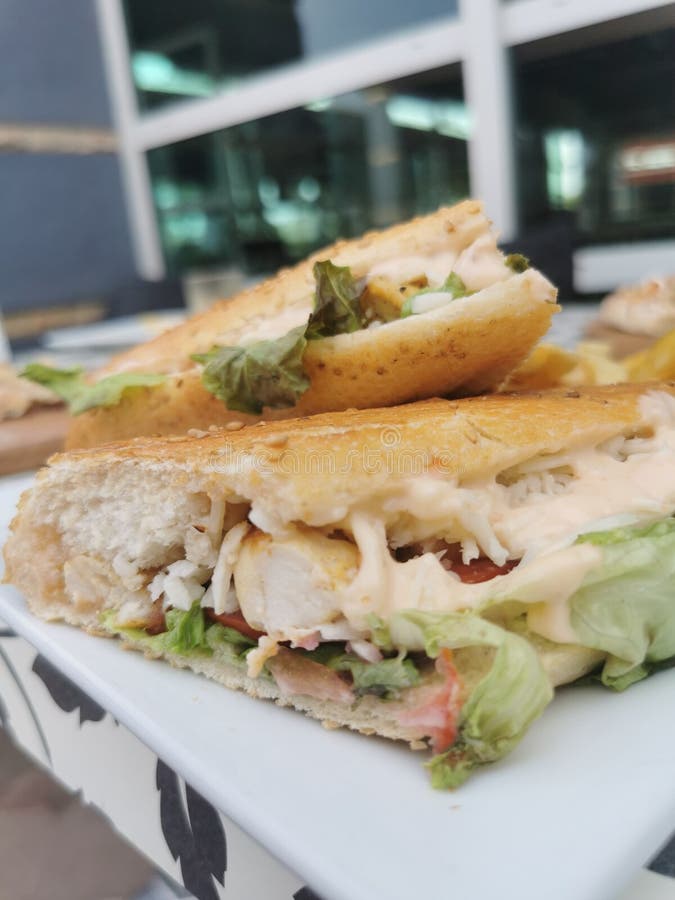 Filled bread. stock image. Image of meat, lunch, seafood - 261446197