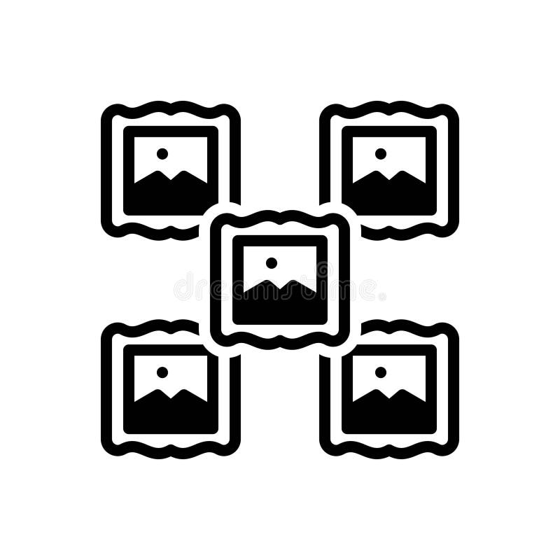 Black Solid Icon for Pictures, Photo and Artwork Stock Vector ...