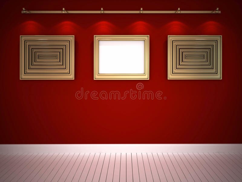 Pictures in red gallery stock illustration. Illustration of classic ...