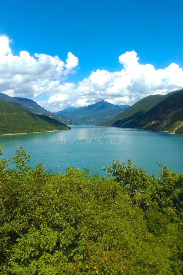 Picturesque Beautiful View of the Mountains and the Lake. Stock Image ...