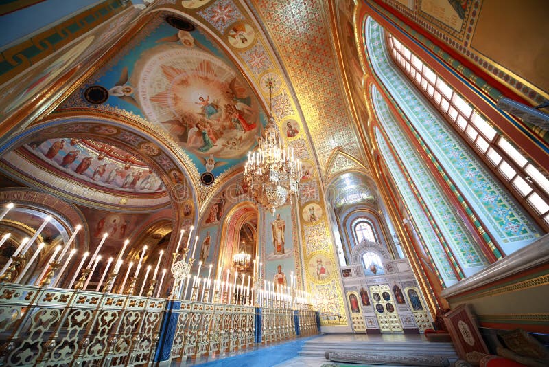 Picturesque Ceiling Inside Cathedral Stock Image - Image of decoration ...
