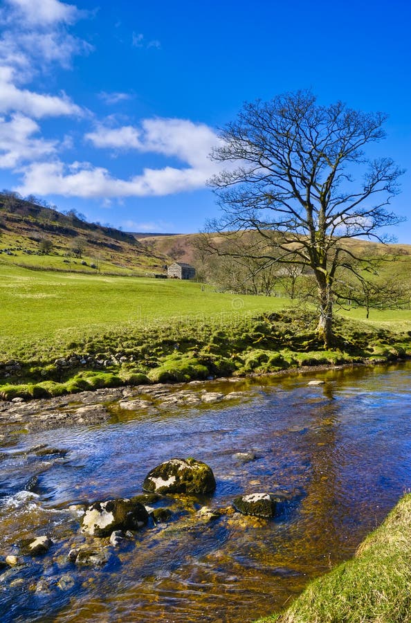 Picturesque Countryside River Stock Image - Image of riverbank, scenic ...