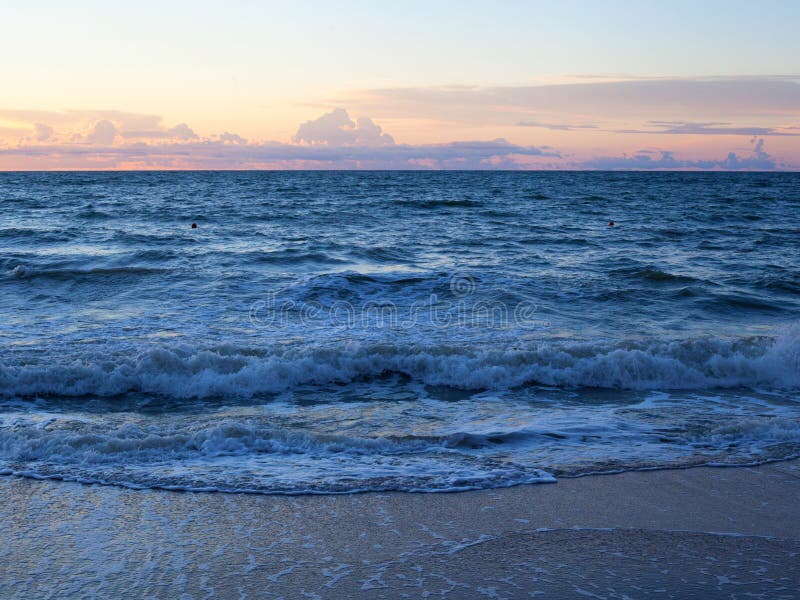 Picturesque Landscape Beach. Blue Sea Waves Stock Photo - Image of ...