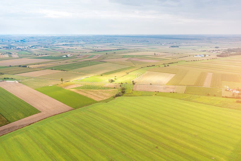 Picturesque Landscape on Green Fields Lit by the Sun Endless Spaces ...