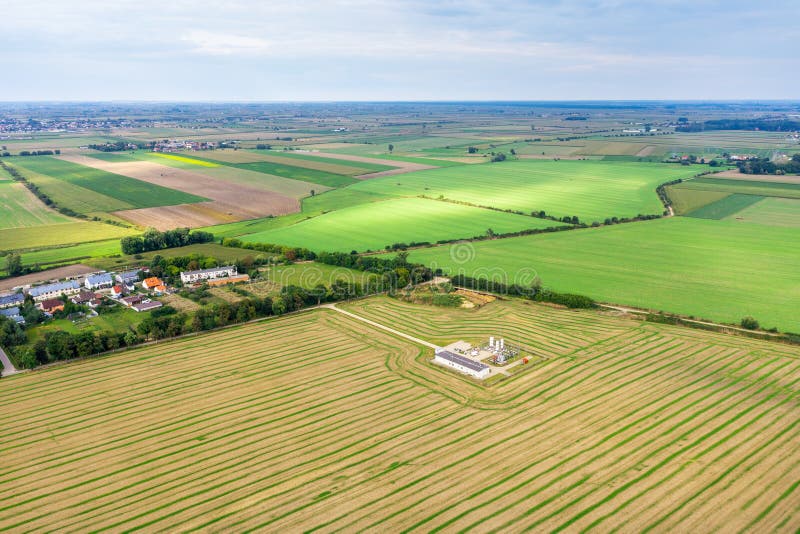 Picturesque Landscape on Green Fields Lit by the Sun Endless Spaces ...
