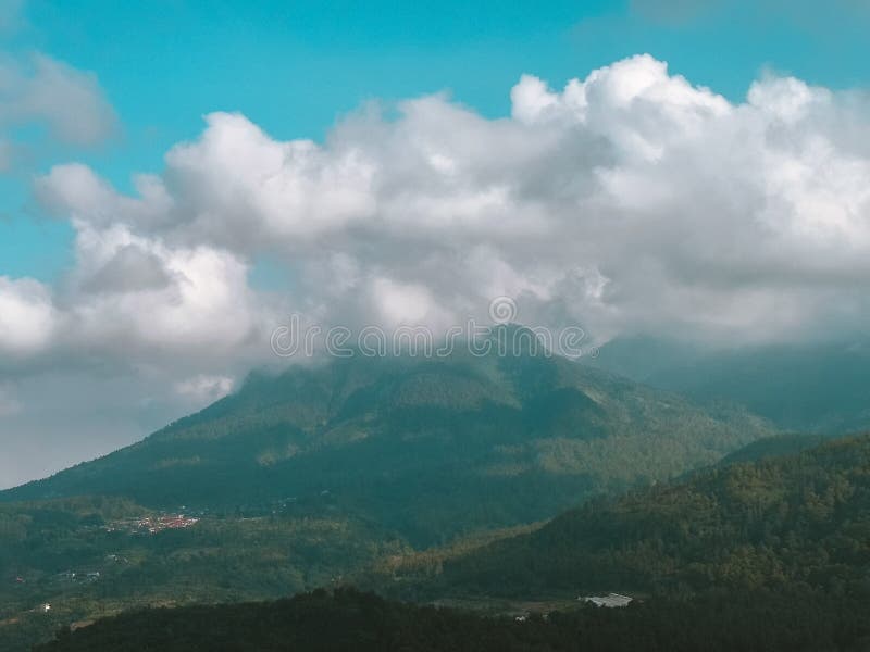 Sky with the Mountain at Batu, Malang Stock Photo - Image of batu ...