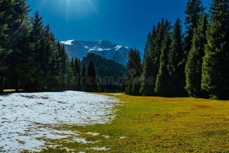 Picturesque Mountain Valley Stock Image - Image of landscape, beauty ...