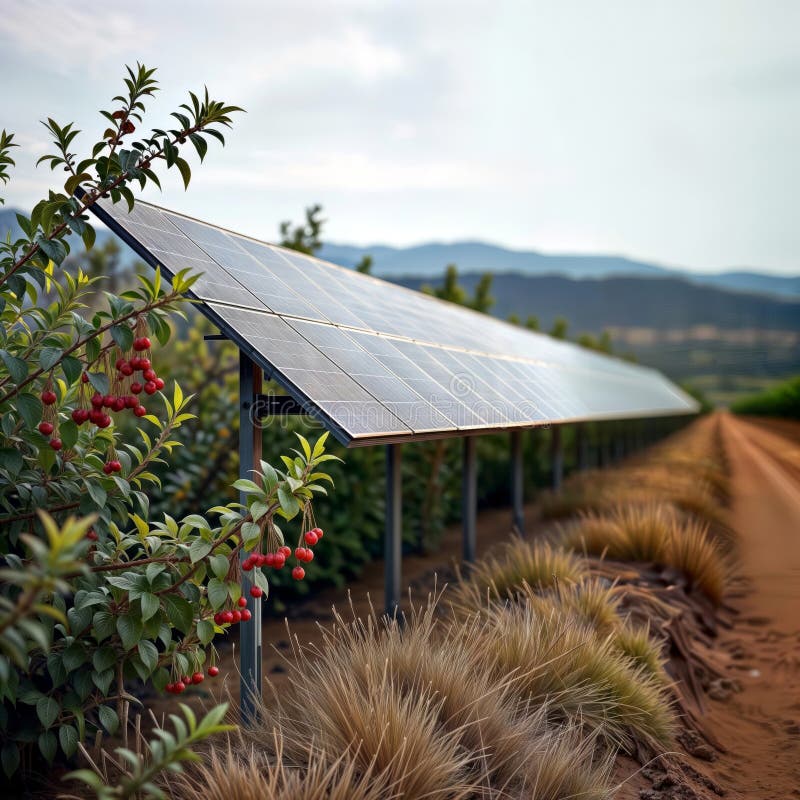 Picturesque Mountaintop Solar Array Amidst Nature Splendor, Generative ...