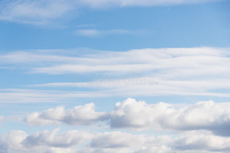 Picturesque Blue Sky with Beautiful Different Clouds Stock Photo ...