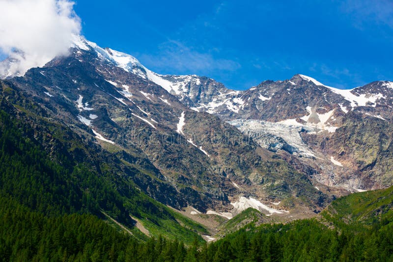Panoramic View on Simplon Pass in Switzerland Stock Image - Image of ...