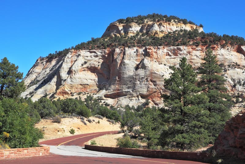 The Picturesque Road To the Multi-colored Cliffs Stock Image - Image of ...