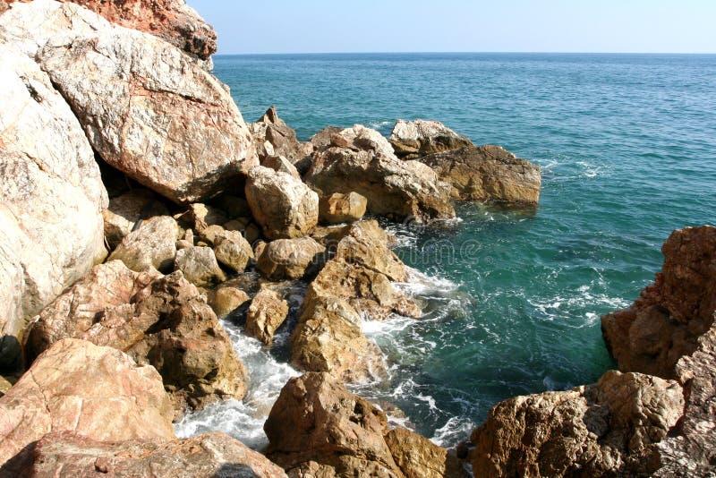 PICTURESQUE ROCKS in the SEA Stock Photo - Image of beautiful, stones ...