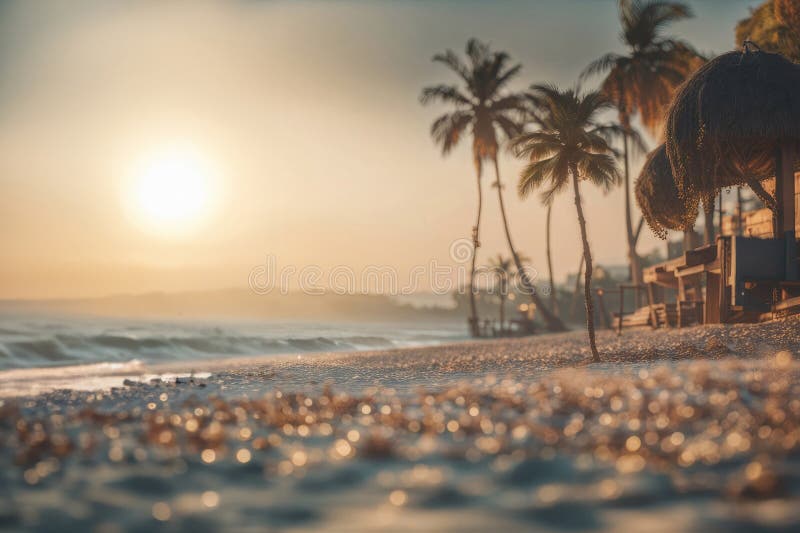 Picturesque Romantic Beach Setting, Created with Generative AI ...