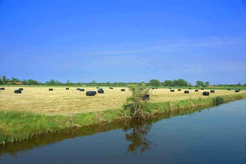 Picturesque Scene, Harvest Season Stock Image - Image of scenery, blue ...